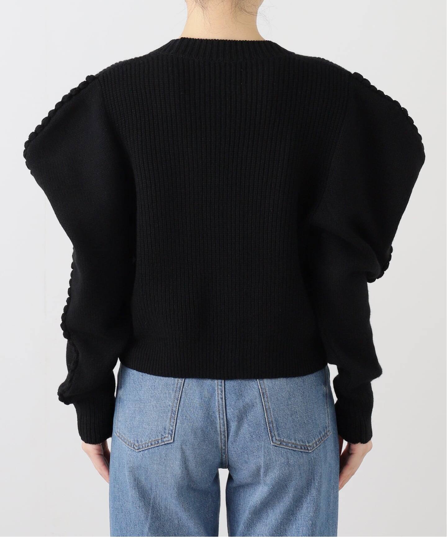 MOUJIC/ムジィーク PUFF SLEEVE CD カーディガン M-25-016（ニット