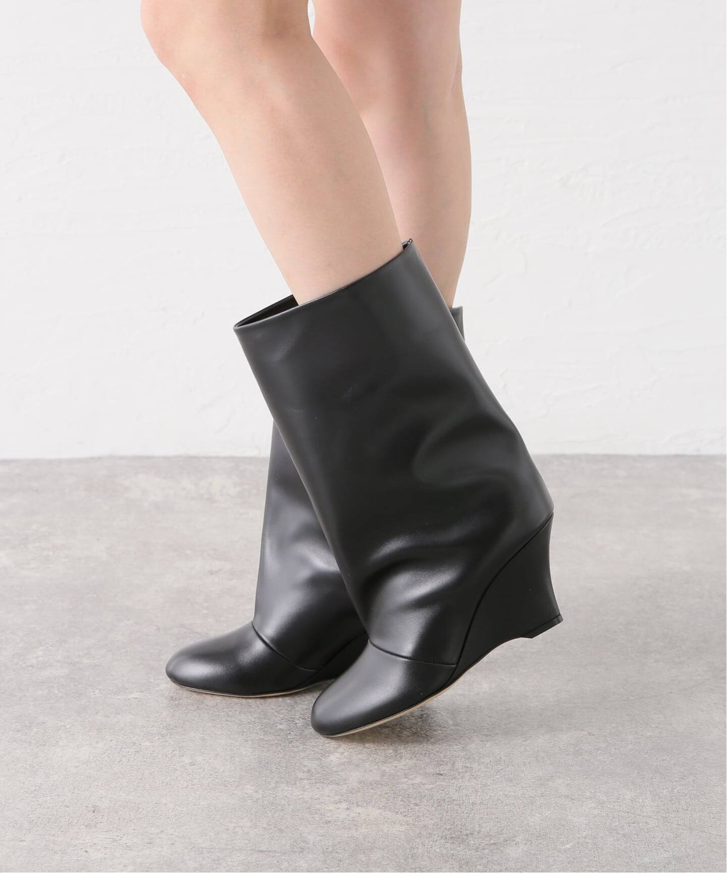 ノーブル（Noble）/BRENTELLA/ブレンテッラ ウェッジソールミドルブーツ BRENTELLA/ブレンテッラ ウェッジソールミドルブーツ（ロングブーツ