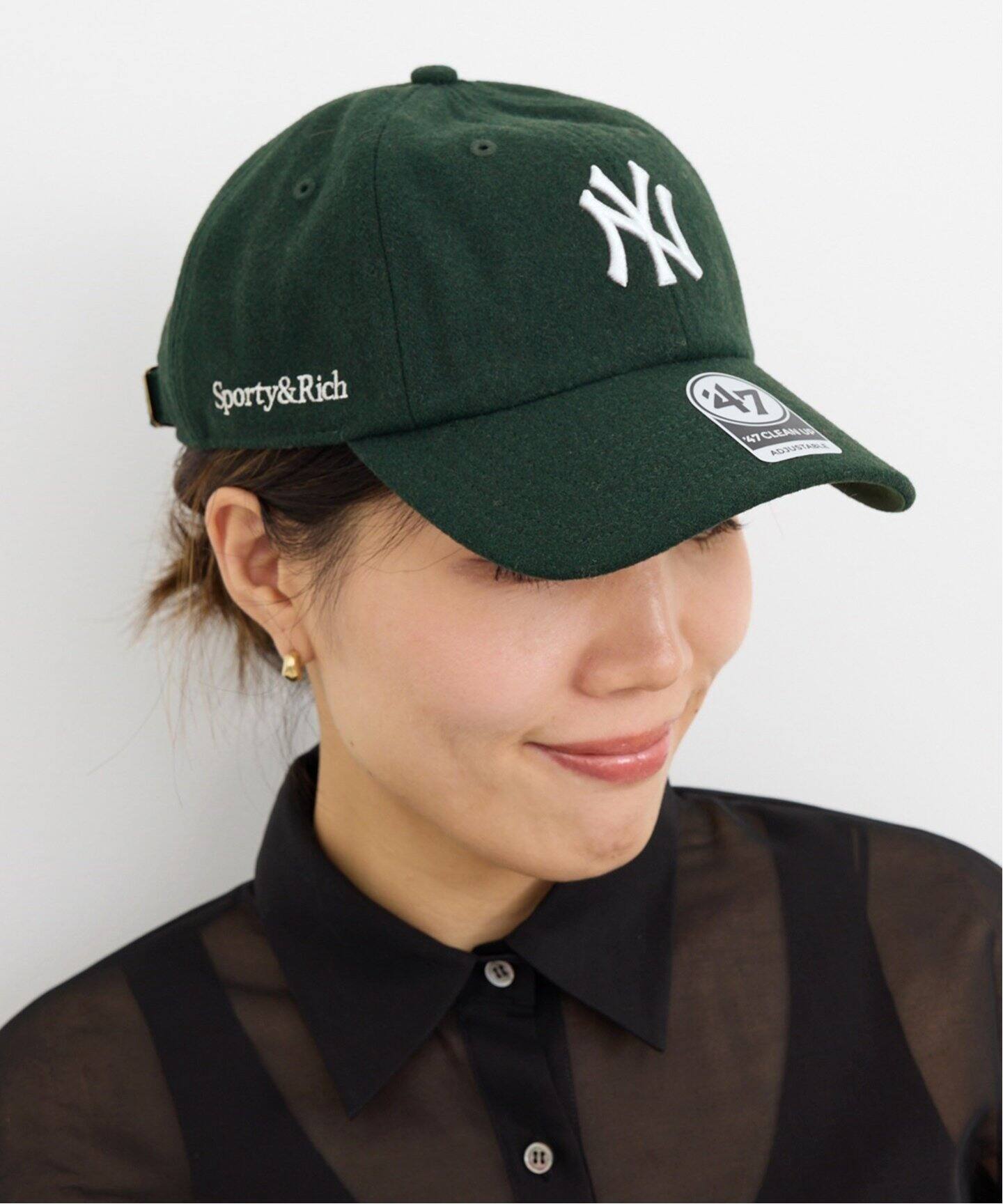 【SPORTY&RICH/スポーティアンドリッチ】 YANKEES SERIF WOOL HAT（キャップ）｜L'Appartement（アパ ...