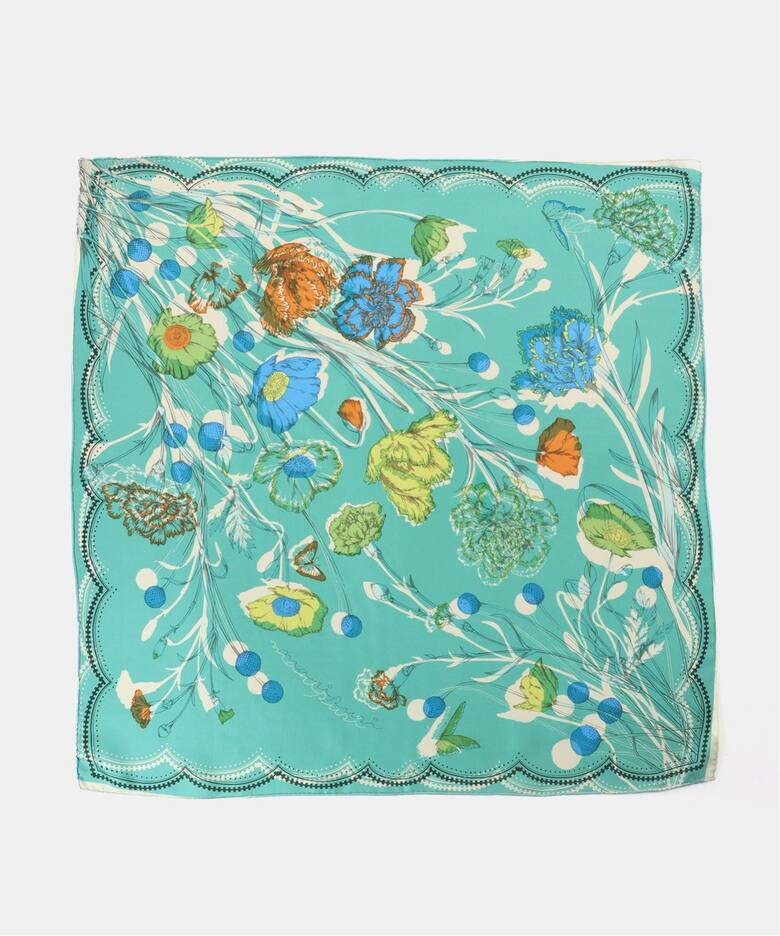 【manipuri/マニプリ】シルクスカーフ 65*65(コラージュブルーム)（スカーフ／バンダナ）｜La Totalite（ラ トータリテ）の通販｜BAYCREW’S STORE