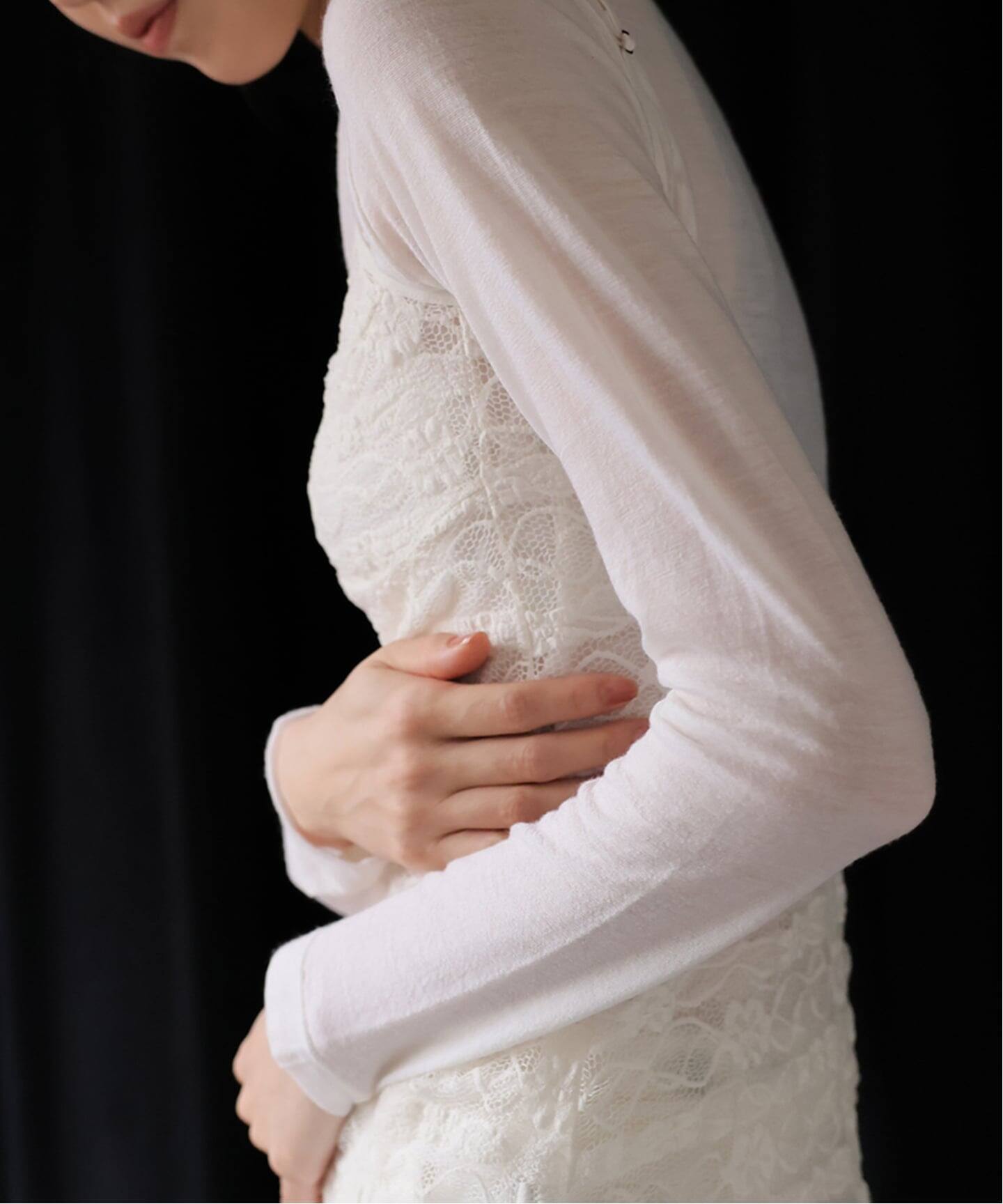 シャーリングレースロングキャミソール（キャミソール）｜EMILY WEEK