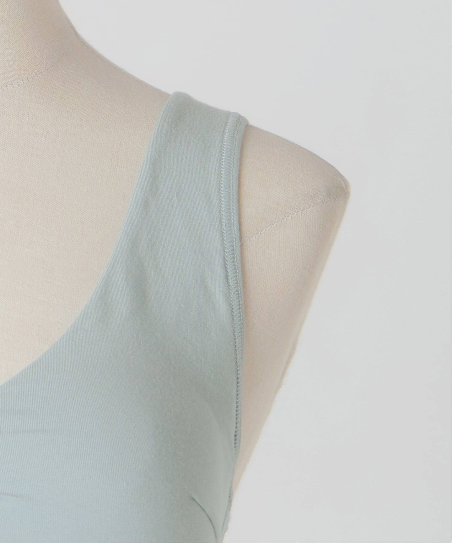 NEUTRAL】オーガニックコットン混カバレッジブラ（サックス）（ブラ