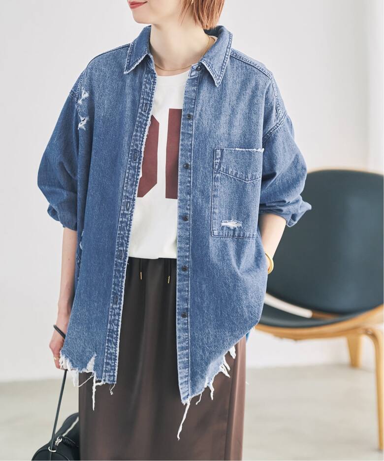 《予約》6ozダメージデニムシャツ（シャツ／ブラウス）｜Spick & Span（スピック＆スパン）の通販｜BAYCREW’S STORE