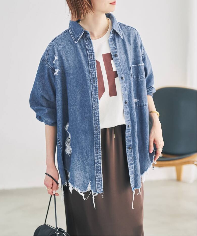 《予約》6ozダメージデニムシャツ（シャツ／ブラウス）｜Spick & Span（スピック＆スパン）の通販｜BAYCREW’S STORE