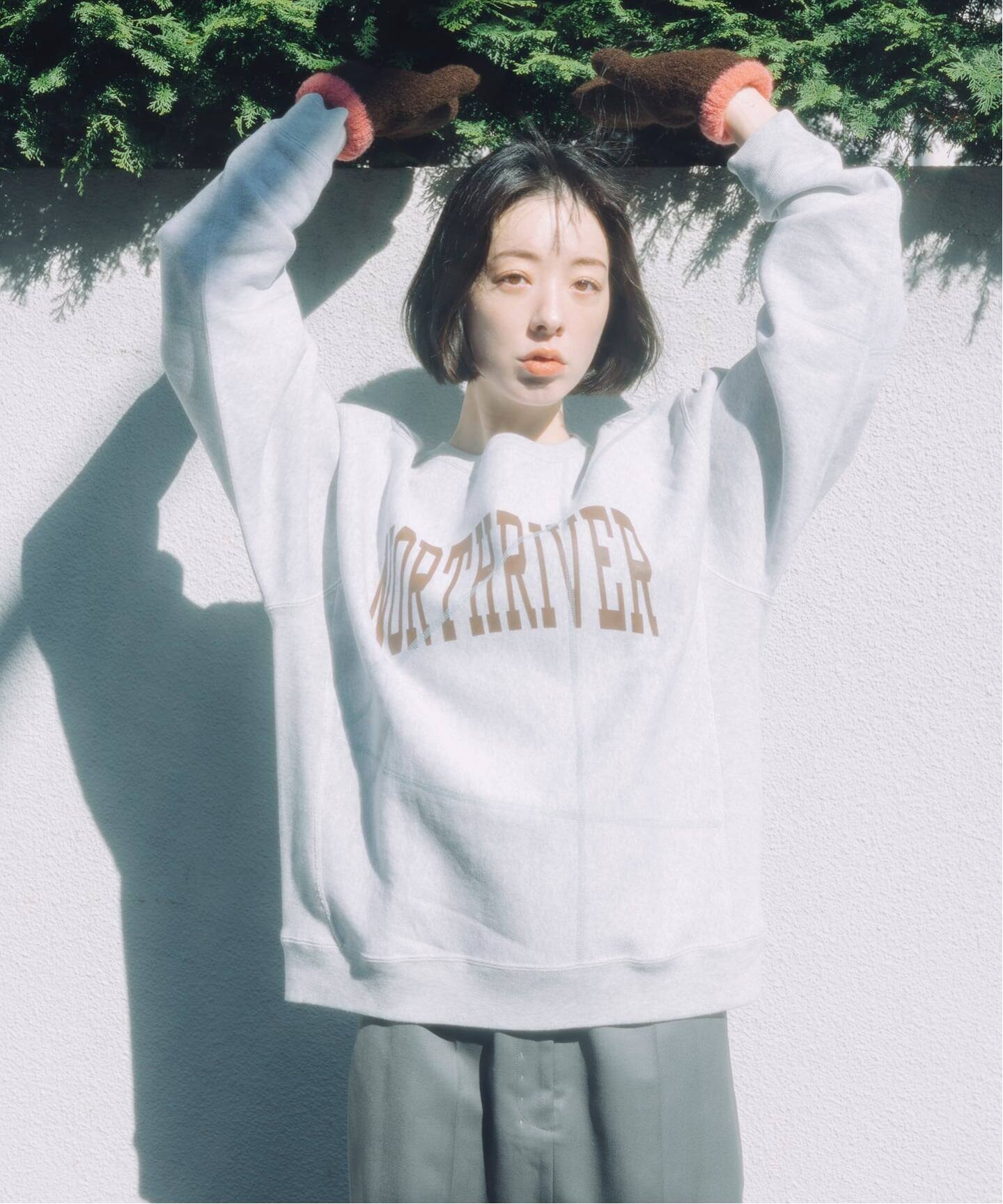 CHAMPION / チャンピオン for JS ステッチ プリント スウェット