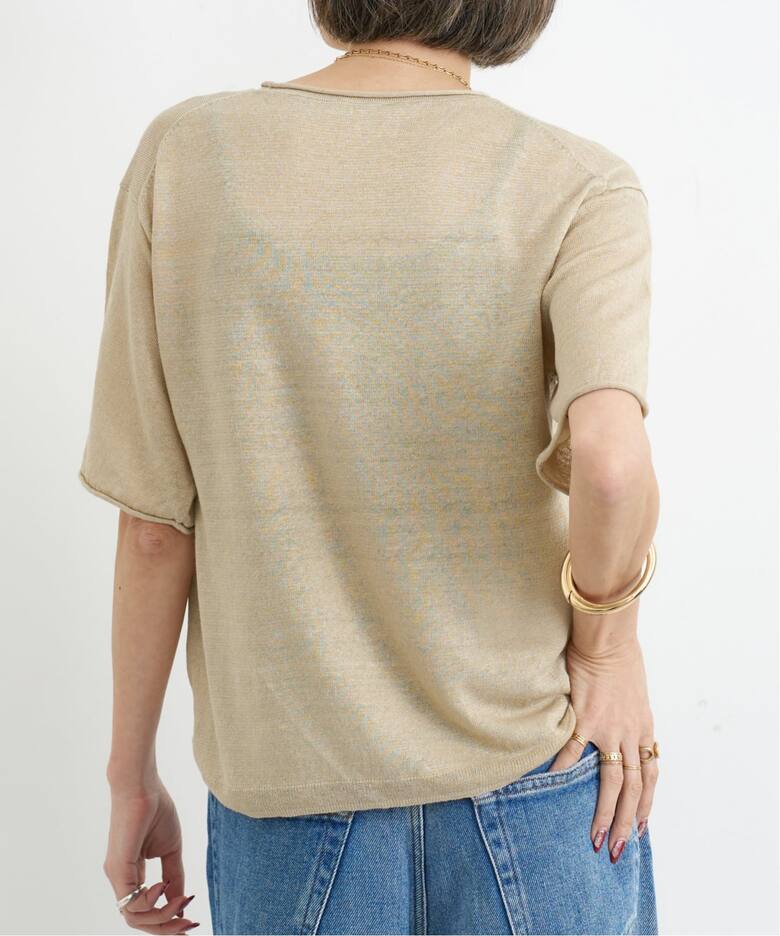 LINEN SHORT SLEEVE KNIT（ニット／セーター）｜L'Appartement（アパルトモン）の通販｜BAYCREW’S STORE
