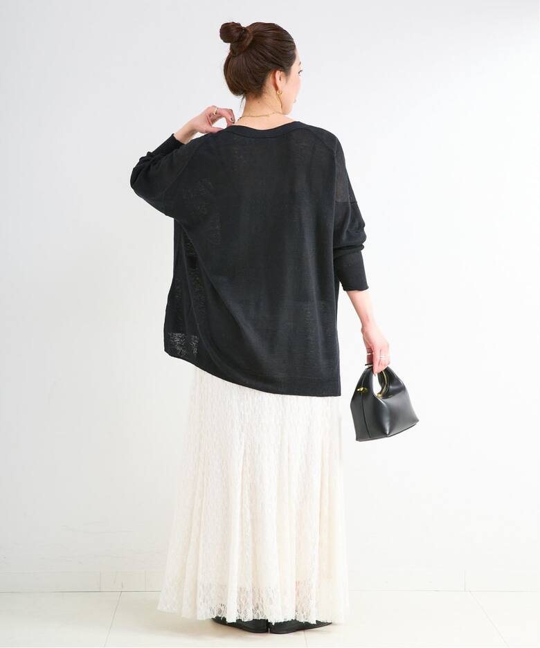 手洗い可 / FRENCH ICY LINEN ワイドカーディガン（カーディガン）｜B.C STOCK（ベーセーストック）の通販 ...