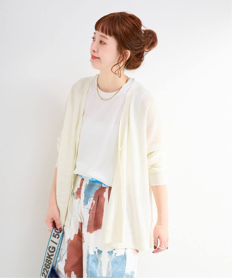 手洗い可 / FRENCH ICY LINEN ワイドカーディガン（カーディガン）｜B.C STOCK（ベーセーストック）の通販 ...
